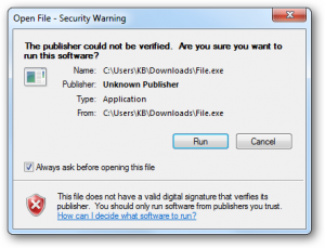Unknown Publisher Warning – What Is It & Why Should You Care?