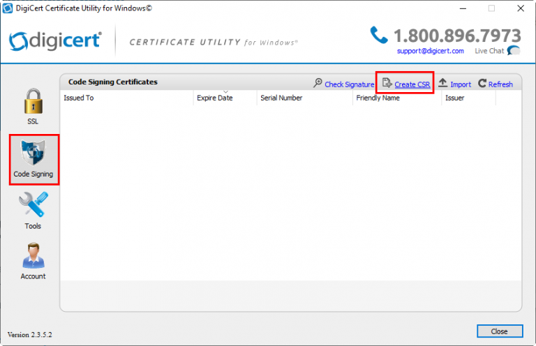 Generate CSR to Request a Code Signing Certificate for Windows?