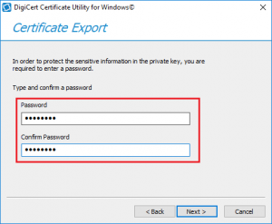 Export Code Signing PFX Certificate with the DigiCert Utility Tool